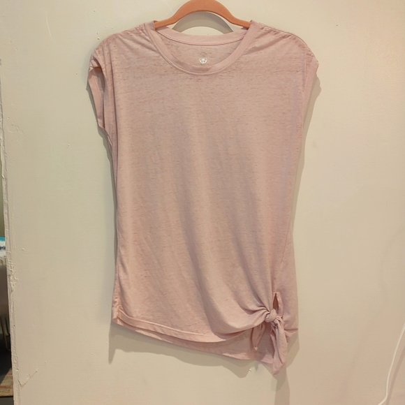 GAIAM | Tops | Gaiam Yoga Asymmetrical Sheer Tissue Tie Top Xs ...